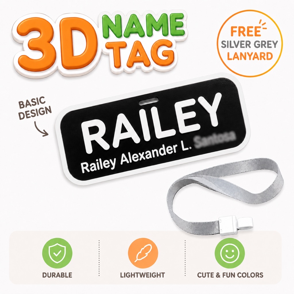 3D NAME TAG BY MOOMOOCHAN STUDIO FREE LANYARD BACK TO SCHOOL NAME TAG ...