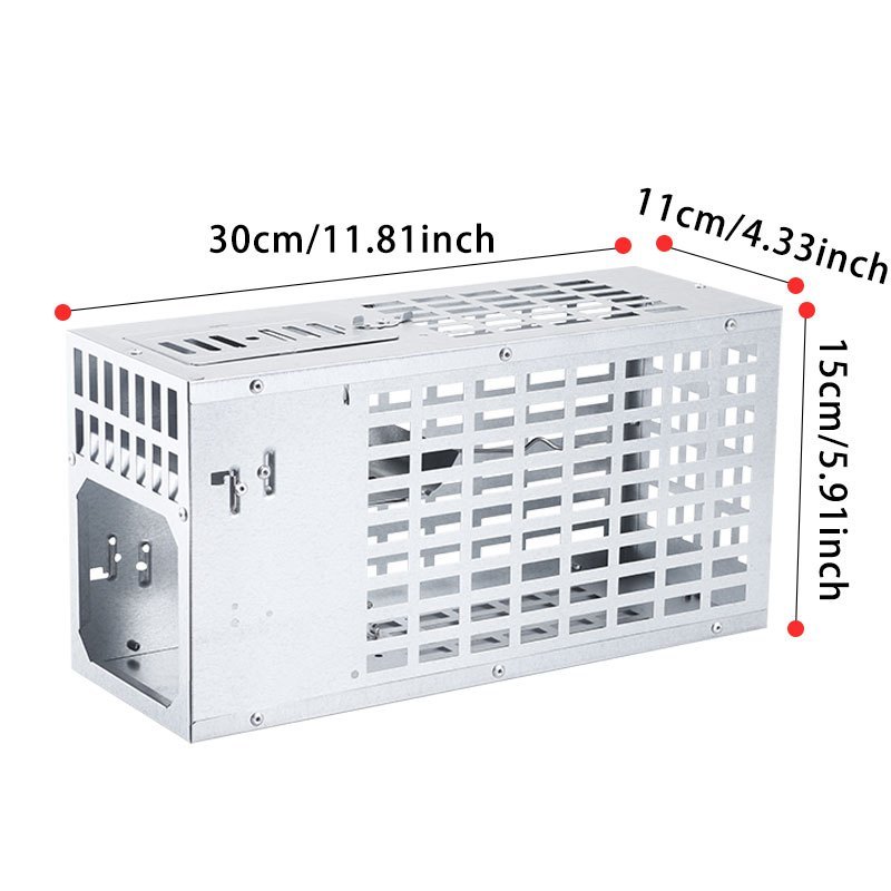 Mouse Trap Cage For Live Big Rats Single-door Heavy Duty Rust-Proof ...