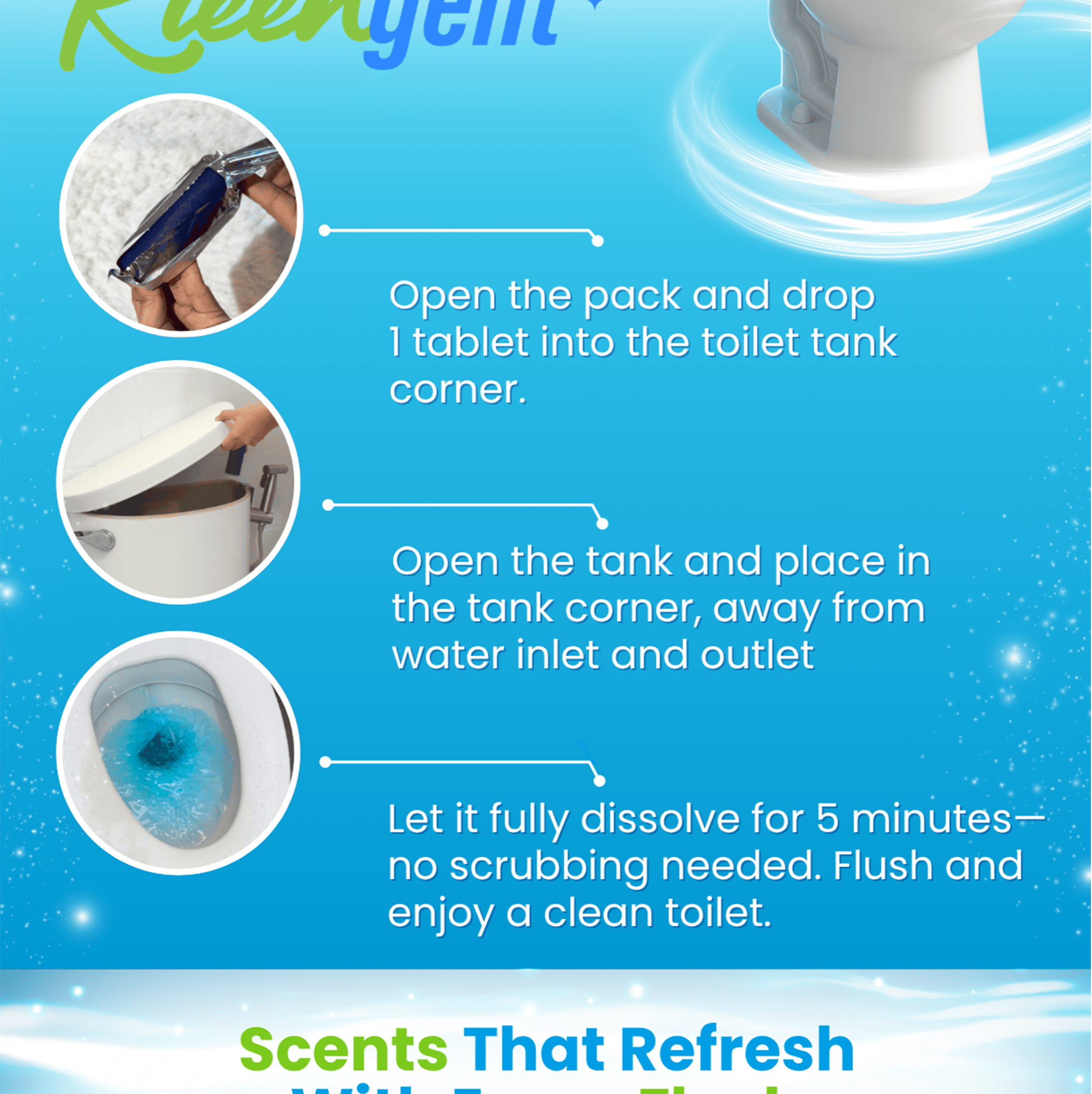 Kleengent–Toilet Bowl Cleaner–Lavender Berry–Scented Bleach for Fresh ...