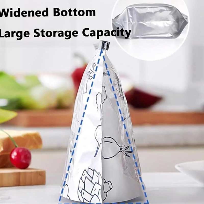 Zipper Aluminum Foil Food Storage Bag Stand Up Resealable Freezer ...