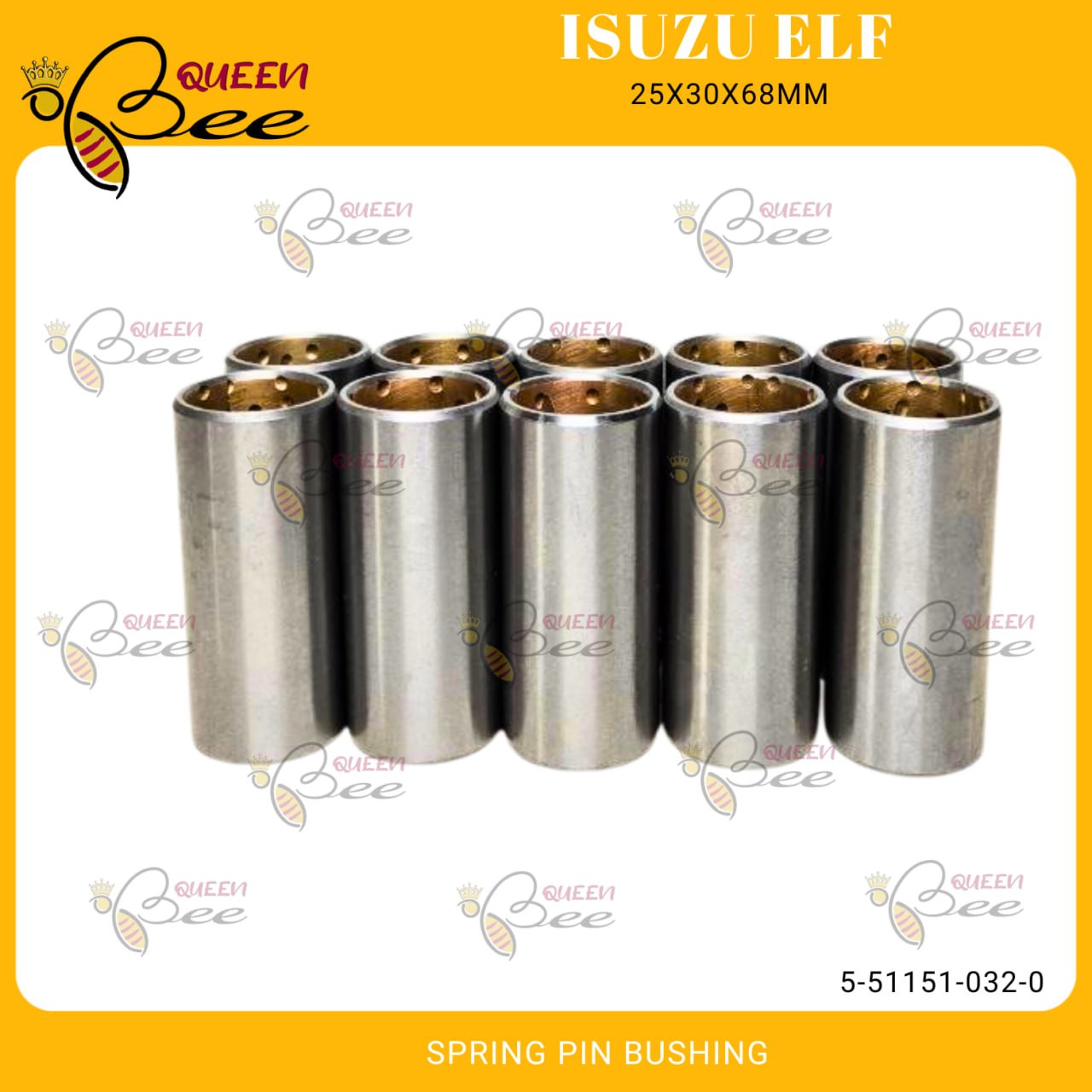 QUEENBEE M.S SPRING PIN BUSHING for Isuzu ELF 25x30x68mm 5-51151-032-0 ...