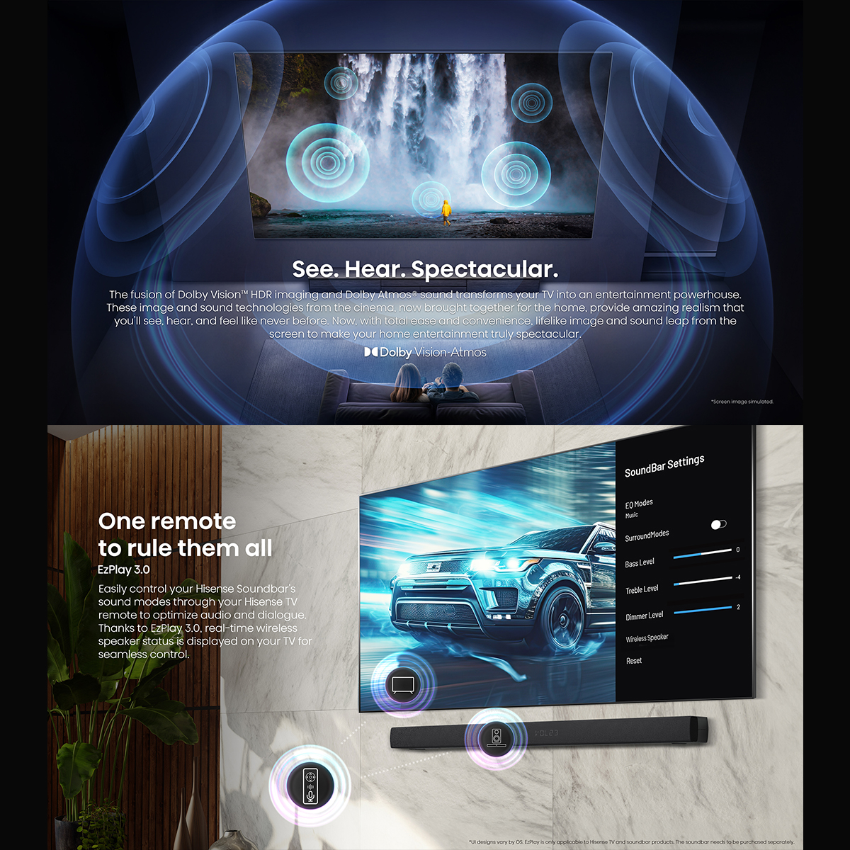 Hisense 55/65/75 inches Mini-LED ULED 4K Smart TV (U6SE Series) + Free ...