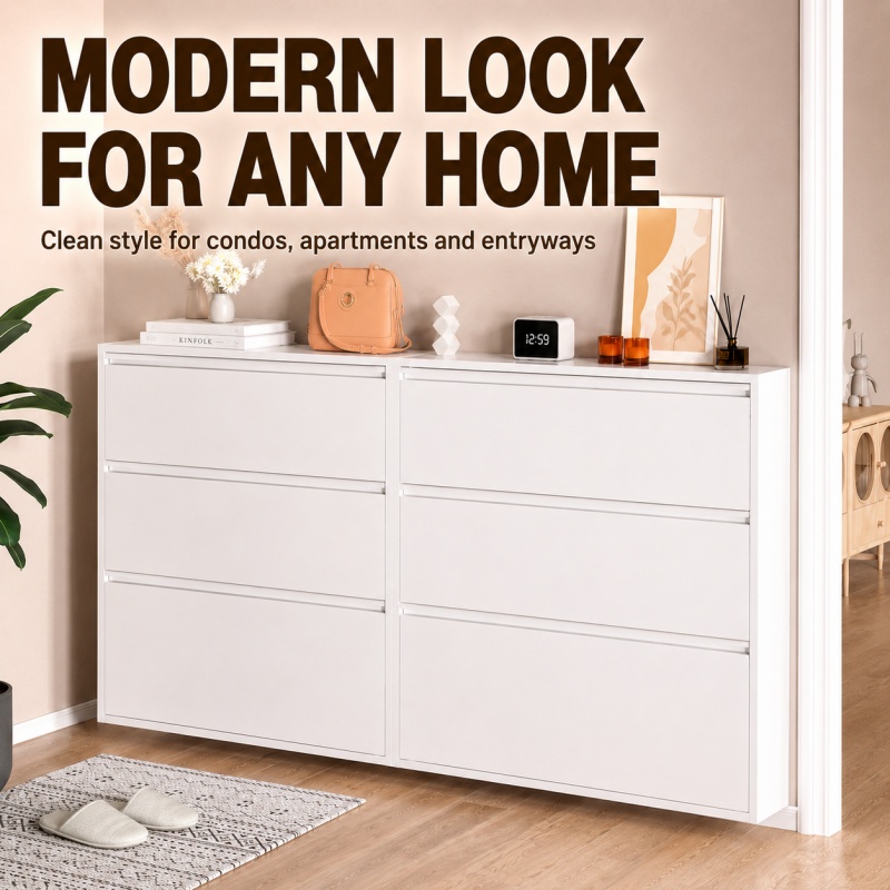 Shoe Cabinet Metal Shoe Rack Thin 2/3/4 Layers Large Capacity Space ...