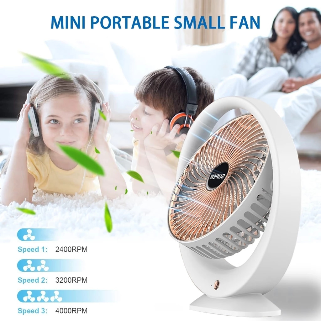 Portable Electric fan rechargeable firefly Desktop Fan adjustable mini ...