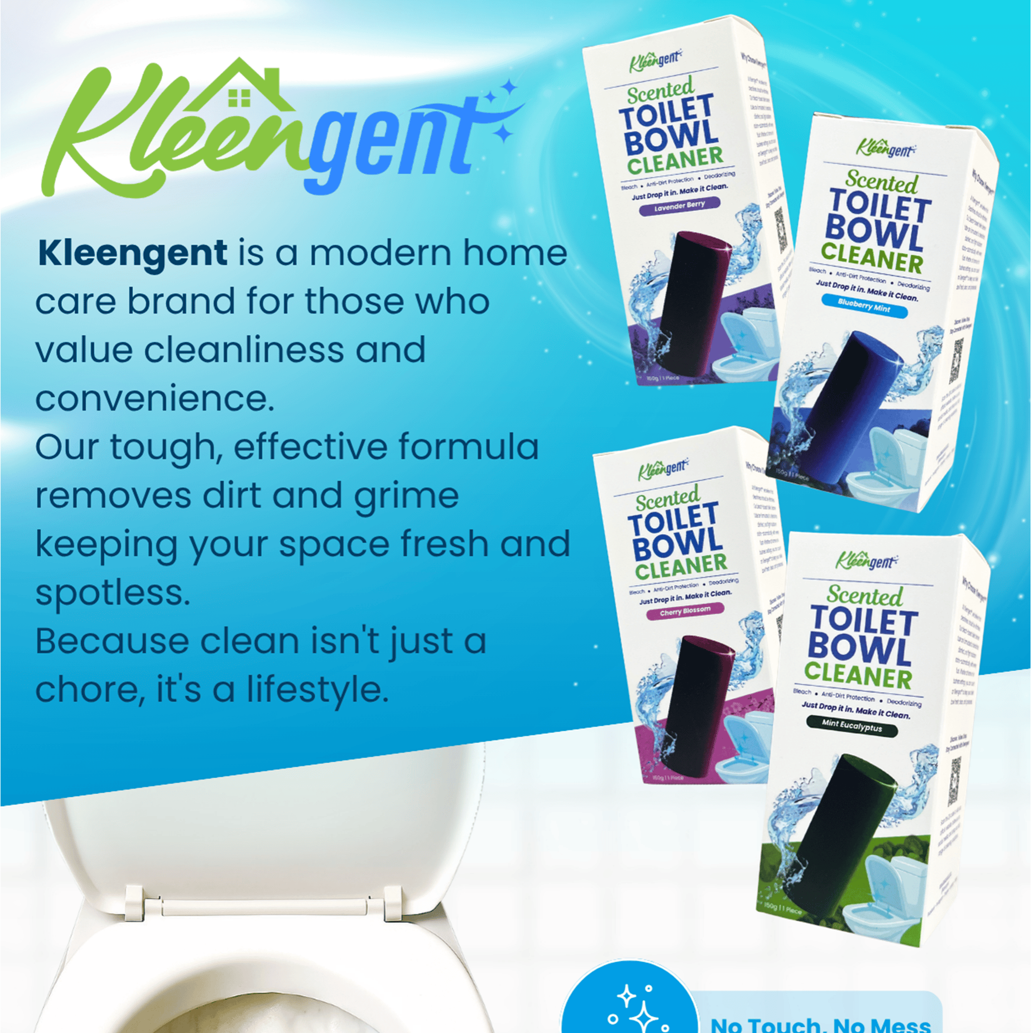 Kleengent–Toilet Bowl Cleaner–Lavender Berry–Scented Bleach for Fresh ...