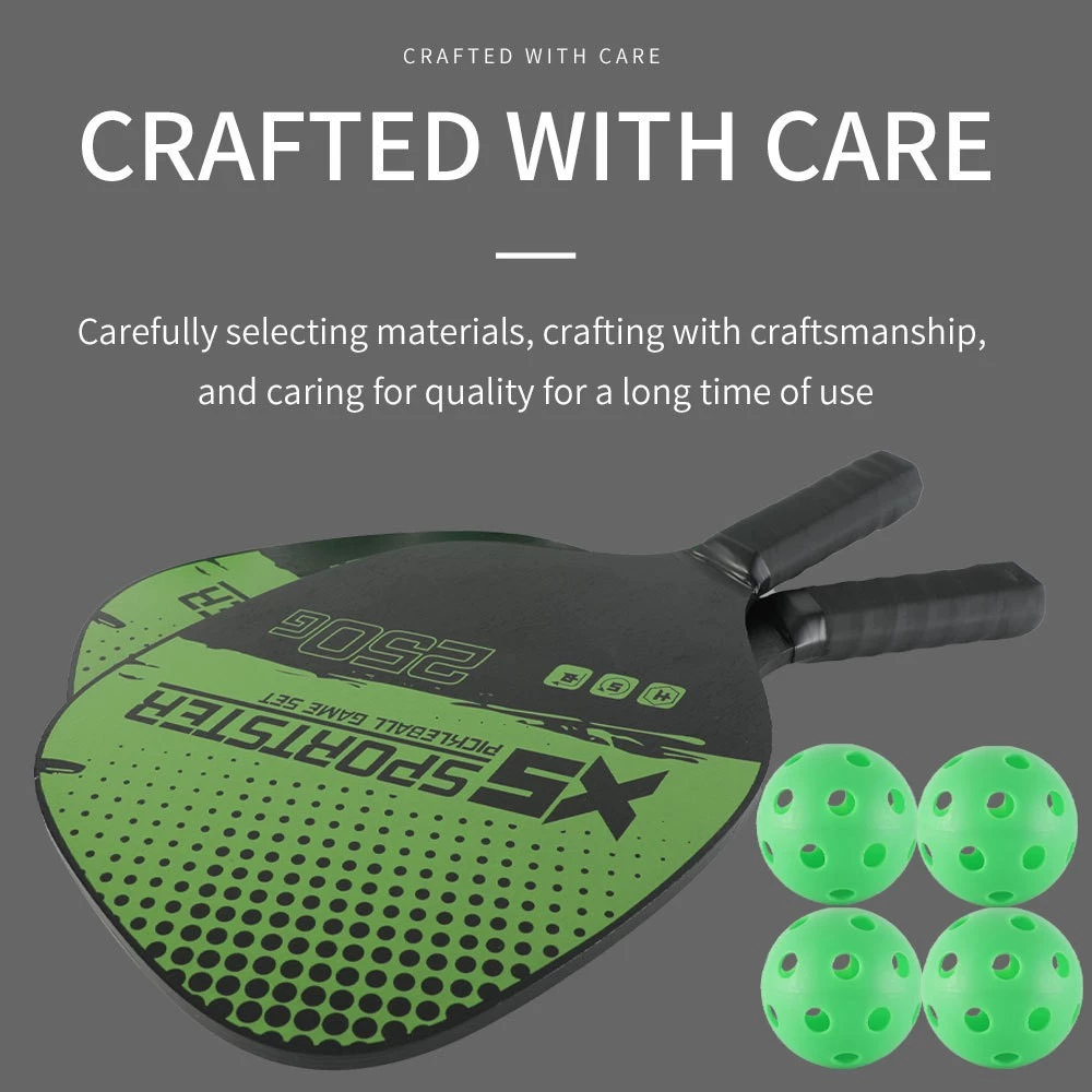 Pickleball Paddle Set 2 Lightweight Rackets 4 Balls Complete Kit with ...