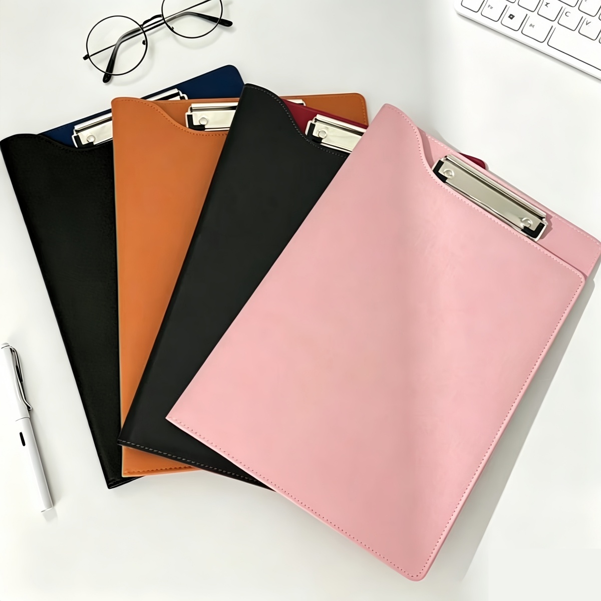 Leather Clipboard Folder Long Clipboard with Cover Two-tone Folder with ...