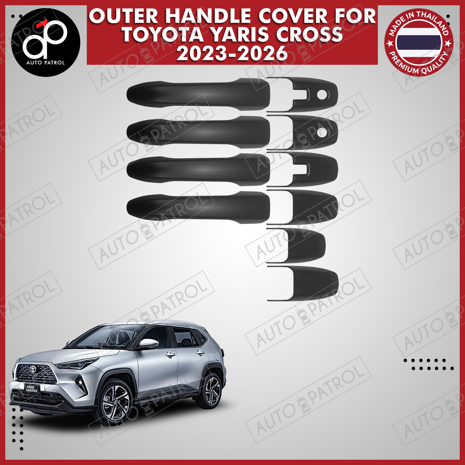 TOYOTA YARIS CROSS 2023-2026 COMBO SET GARNISH Matte black (MADE IN ...