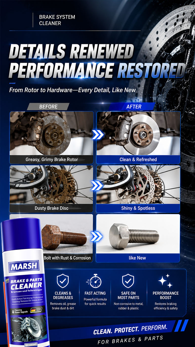 Marsh Brake Cleaner Spray High Efficiency Quick Dry No Residue 500ml ...