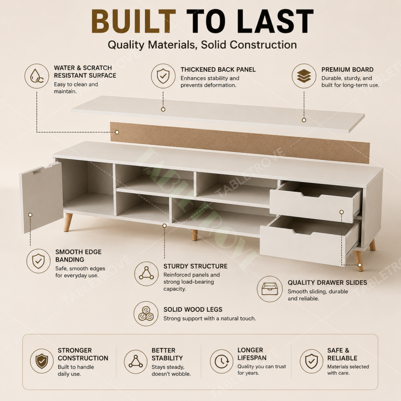 TABLRTROVE TV Cabinet TV Stand Storage Cabinet Nordic Minimalist Living ...