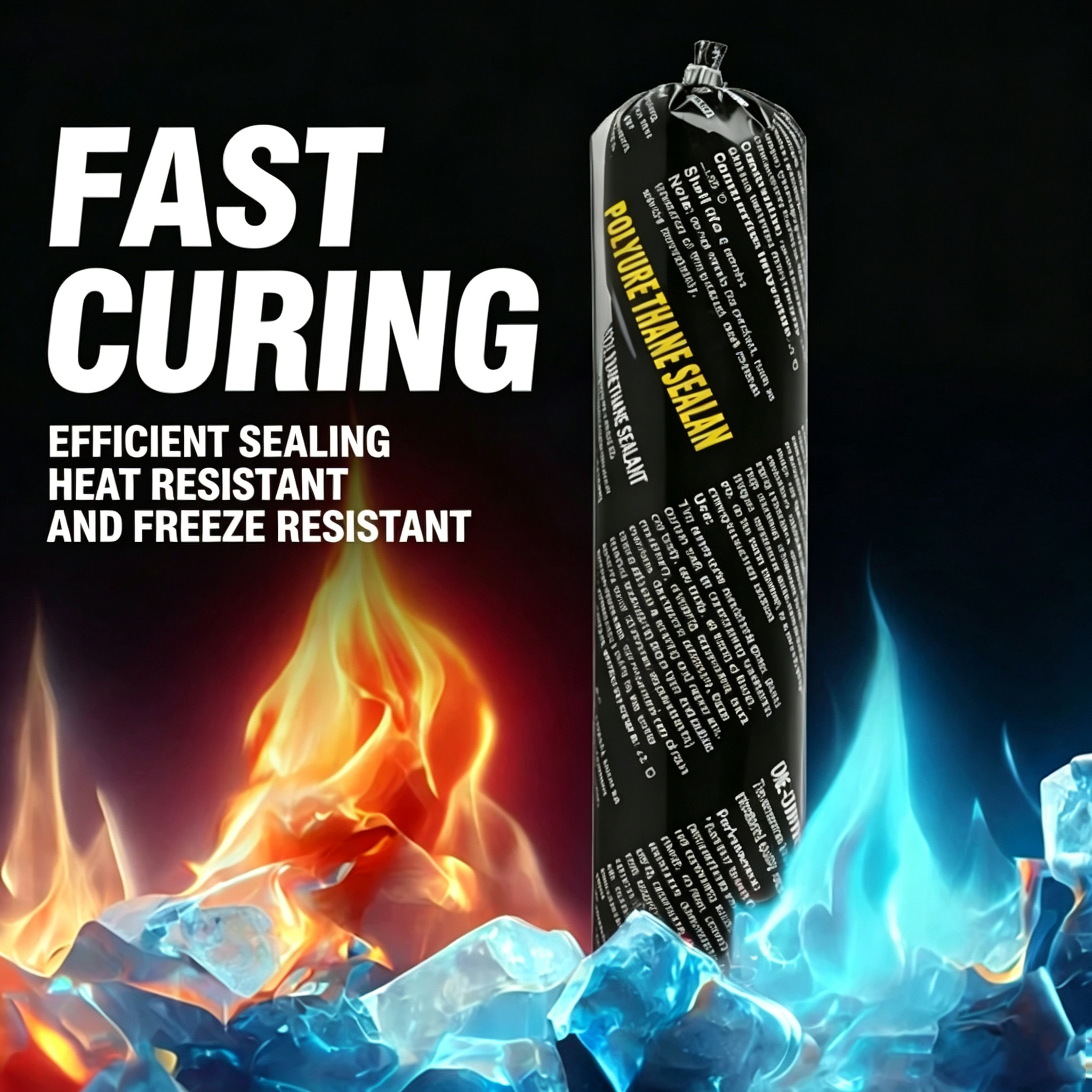 700g Black Polyurethane Sealant Waterproof Sealant For Windshields Roof ...