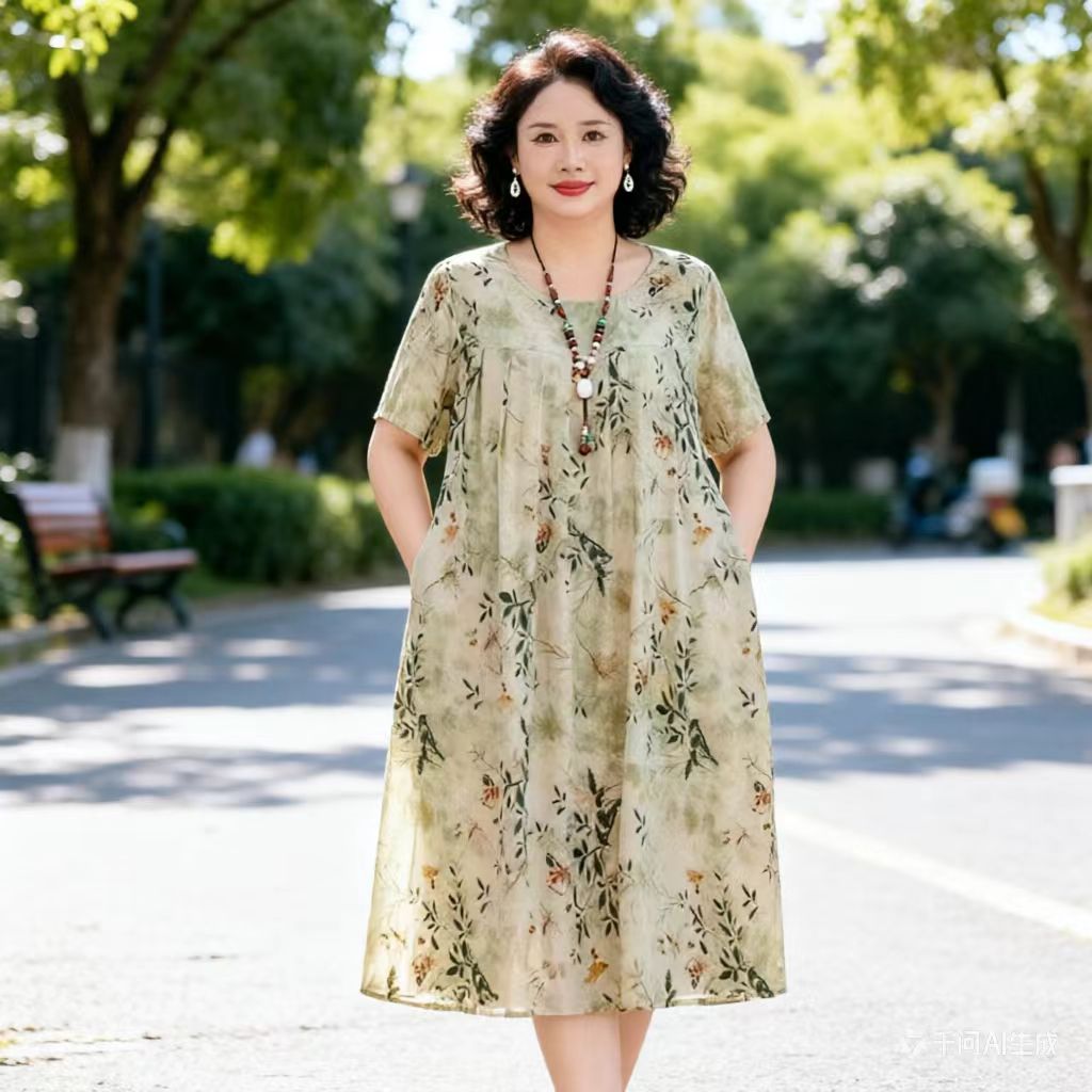 Cotton Women Casual Dress Plus Size M-3XL L6006-04 | Shopee Philippines