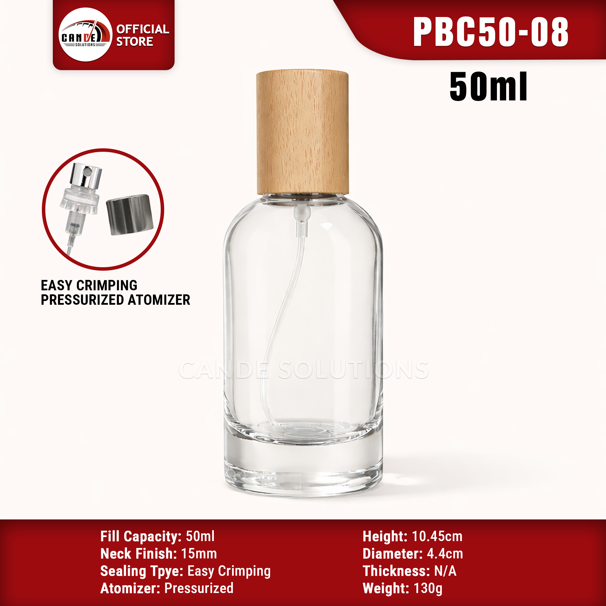 30ml 50ml Le Laboo Easy Crimping Glass Elegant Empty Perfume Bottle ...