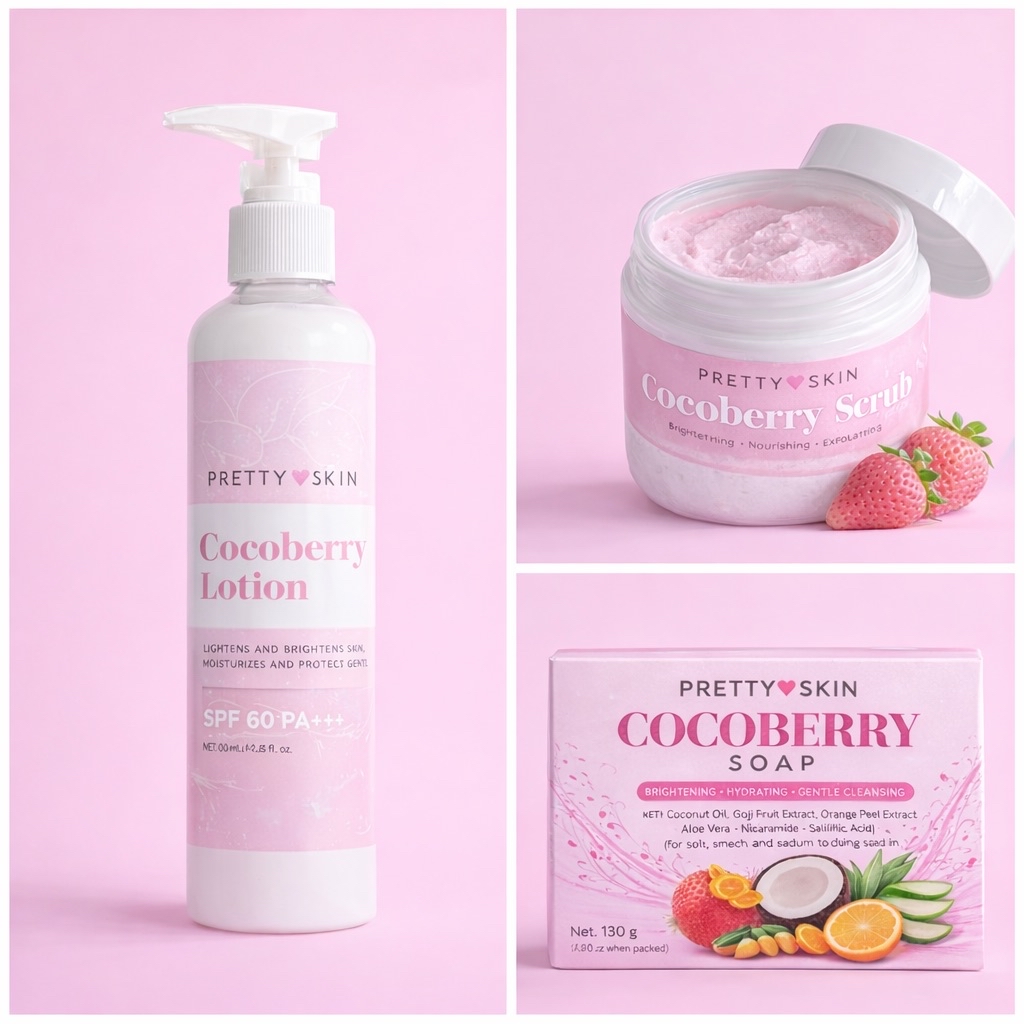 COCOBERRY BODY KIT ( Cocoberry Soap, Cocoberry Scrub, Cocoberry Lotion ...