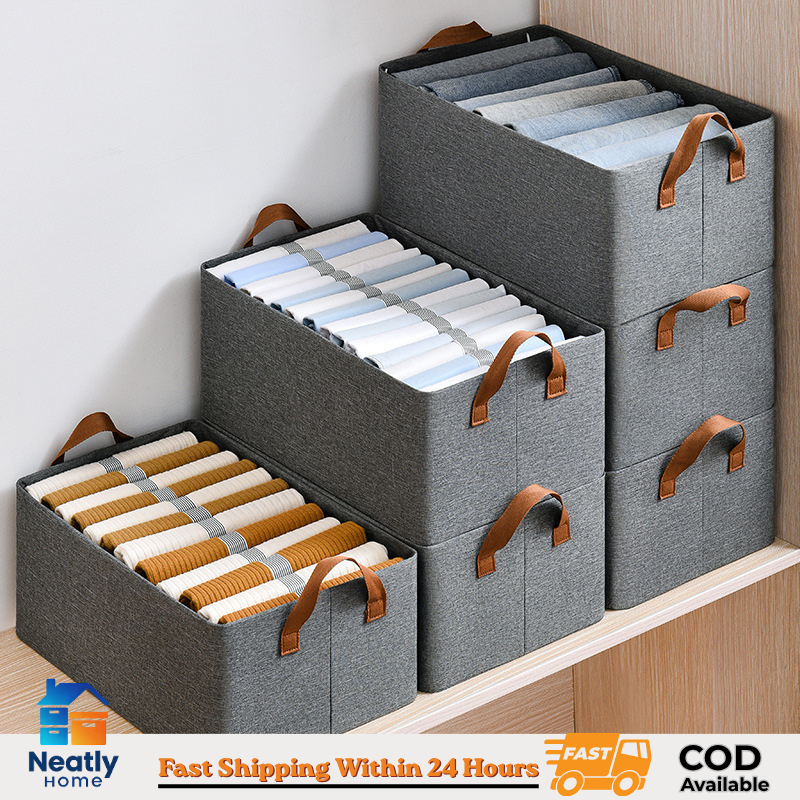 Houndstooth Pattern Organizer Box Foldable Clothes Toys Socks Storage ...