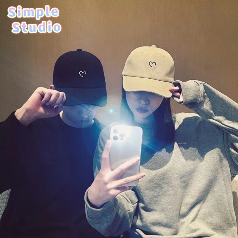 【Top】Simple Studio Fashion Couple Heart Korean Inspired Baseball Cap ...