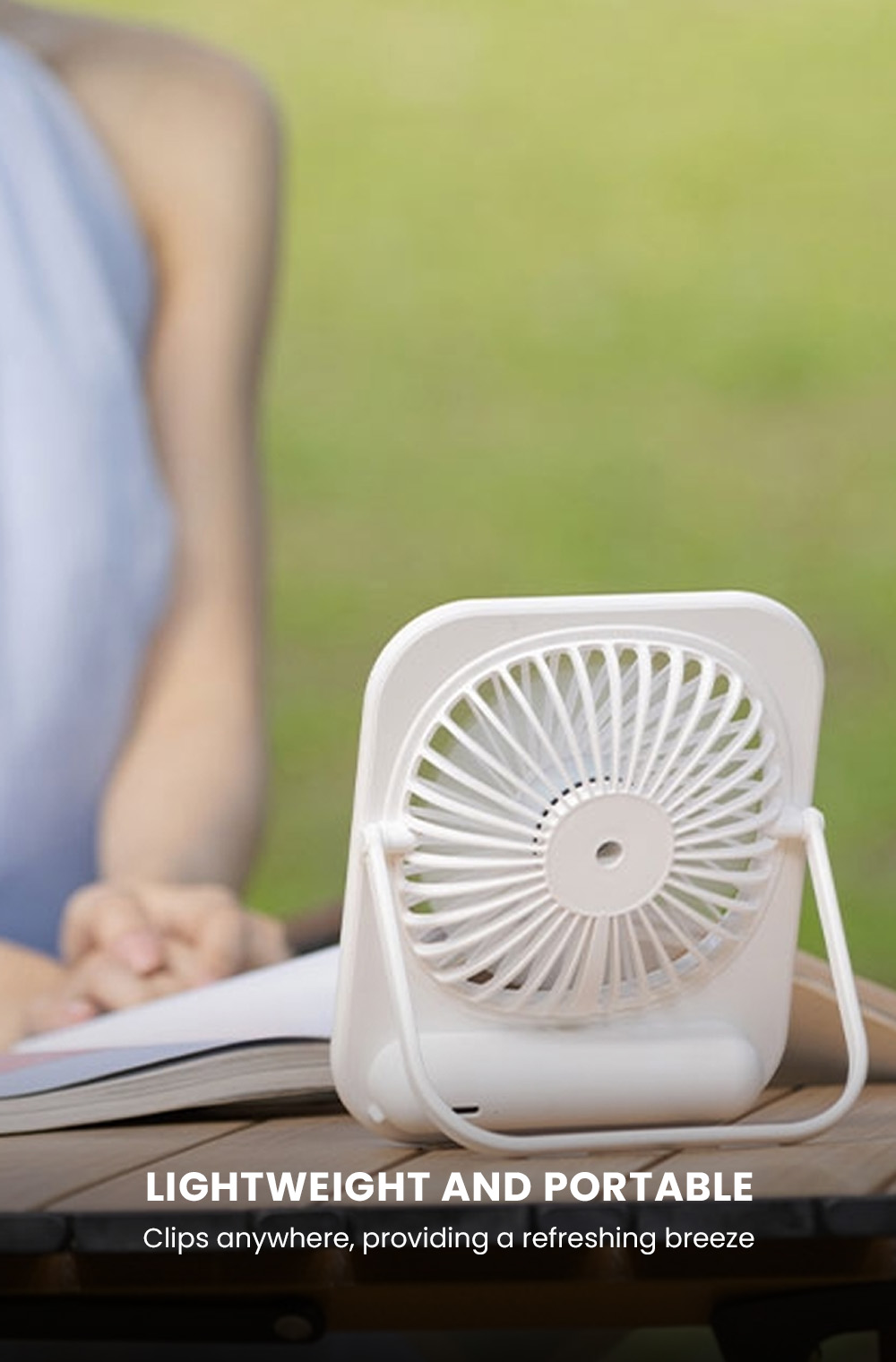 TYLEX XM83 Ultrathin Desktop Fan 2000mAh Battery 100 Gear Wind Speed ...
