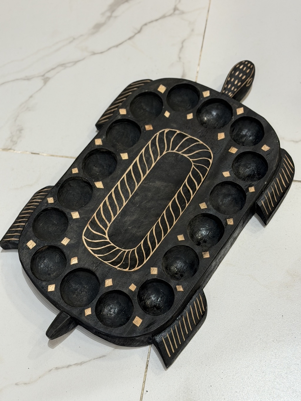 Handcarved handpainted Sungka board play | Shopee Philippines