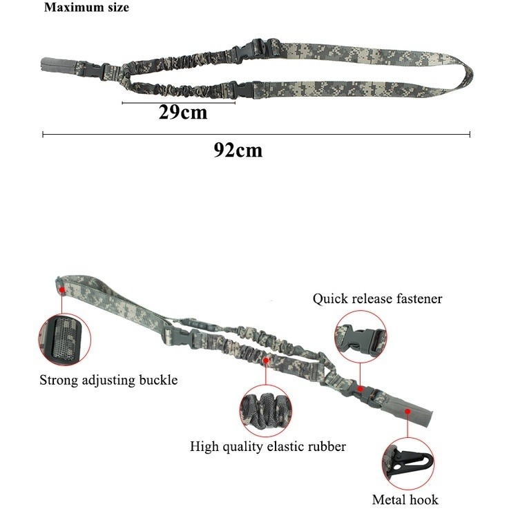 Nexora -One Single Point Bungee Sling Strap with Length Adjuster ...