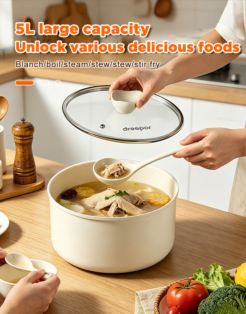 Dreepor Detachable Handle Cookware Set Non Stick Frying Pan Sauce Pot ...