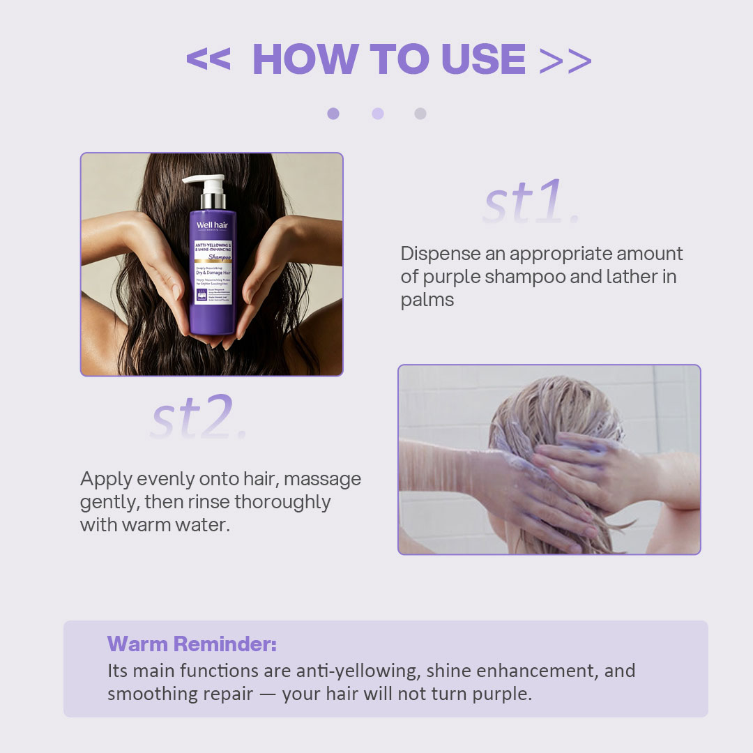 Bremod Well Hair Anti Yellowing Shine Enhancing Shampoo For Blonde Gray ...