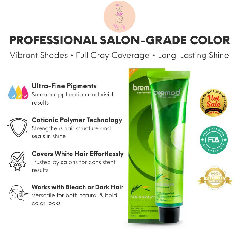 Bremod Hair Color 6.17 Honey Tea Brown & Oxidizer 6% 9% 12% fashion ...