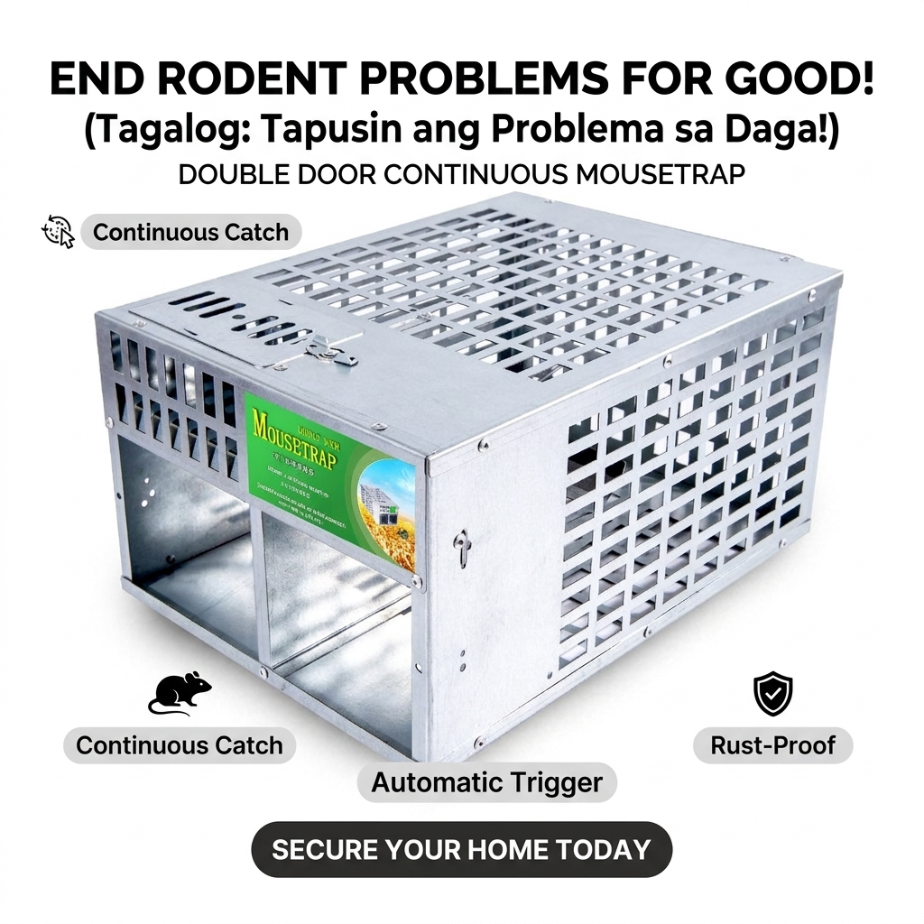 Double-door Mouse Trap Cage For Live Big Rats Heavy Duty High Quality ...