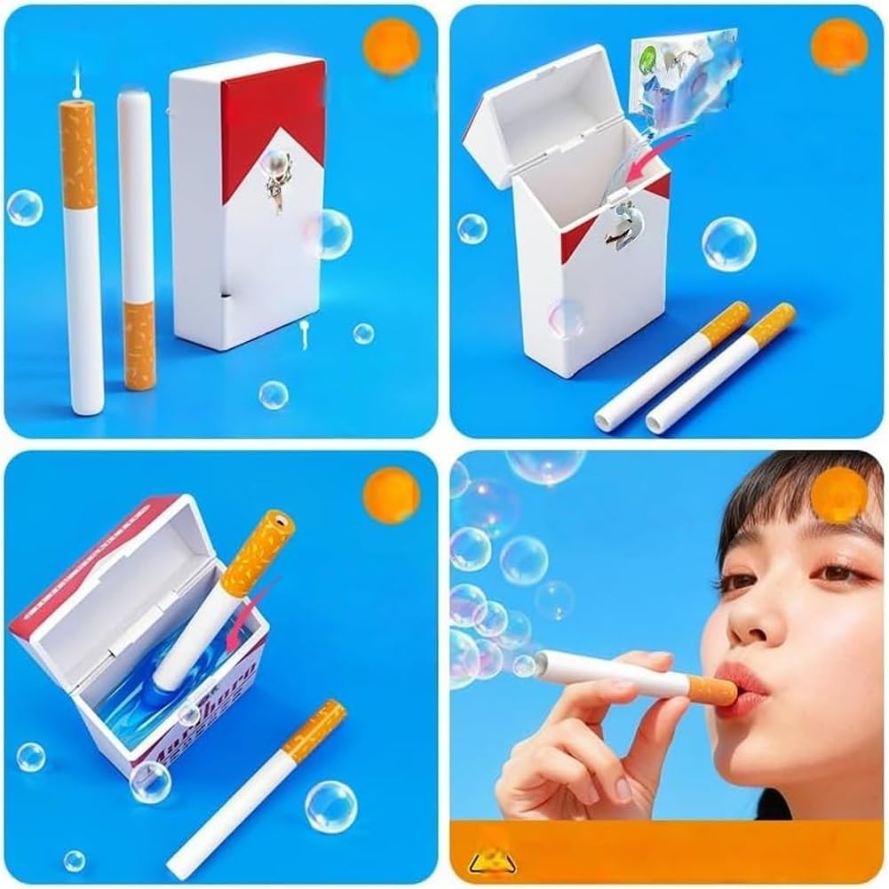 8Pcs/Set Bubble Blower Toy with Bubble Fake Blowing Sticks Prank Prop ...
