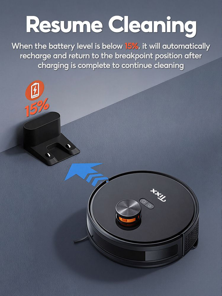 Tixx Robot Vacuum Cleaner 3.5L Auto Dust Collection Box Sweep/Mop ...