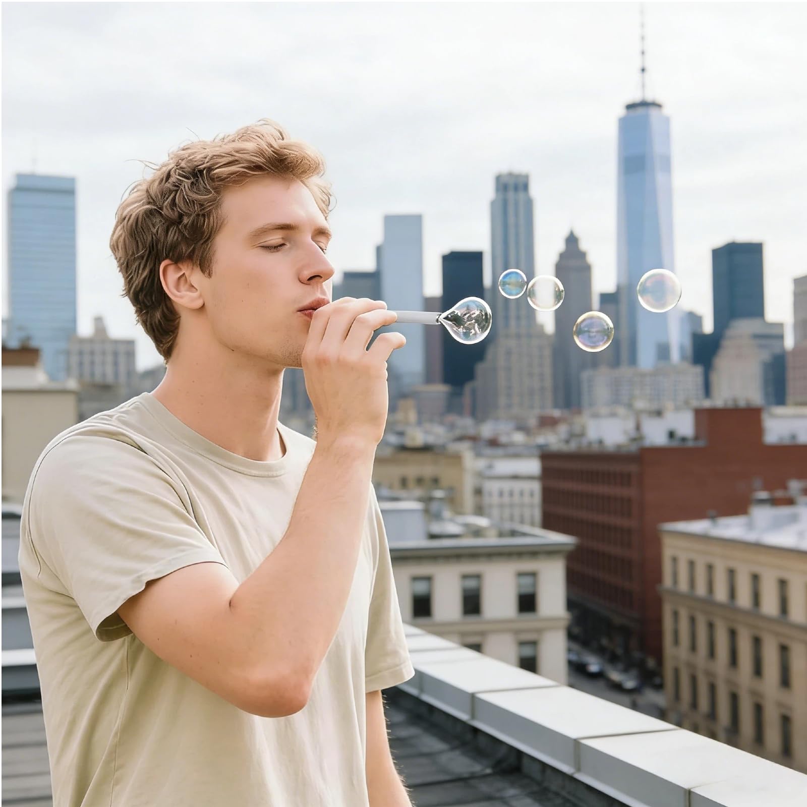 8Pcs/Set Bubble Blower Toy with Bubble Fake Blowing Sticks Prank Prop ...