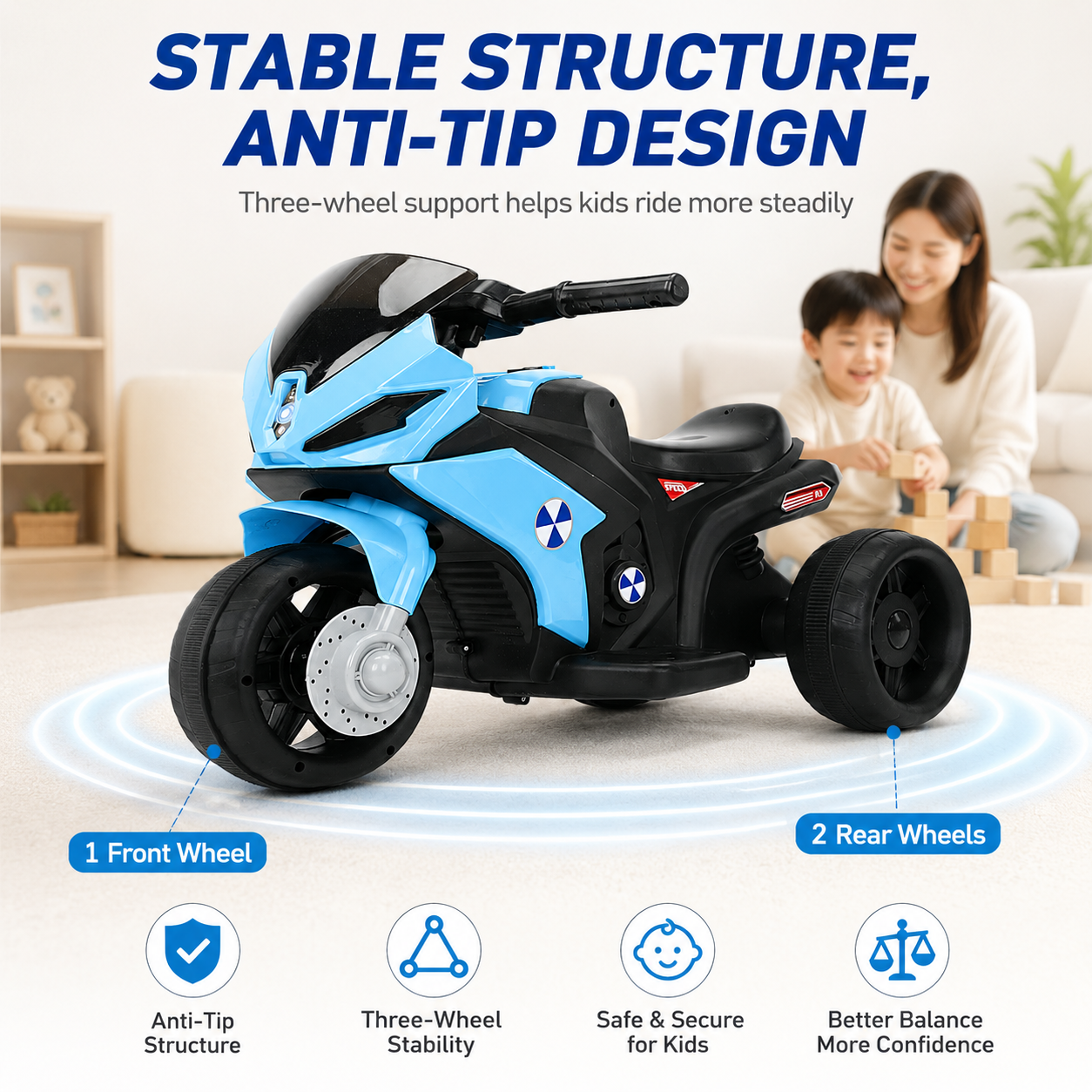 Motor for kids electric rechargeable battery motorbike for kids music ...