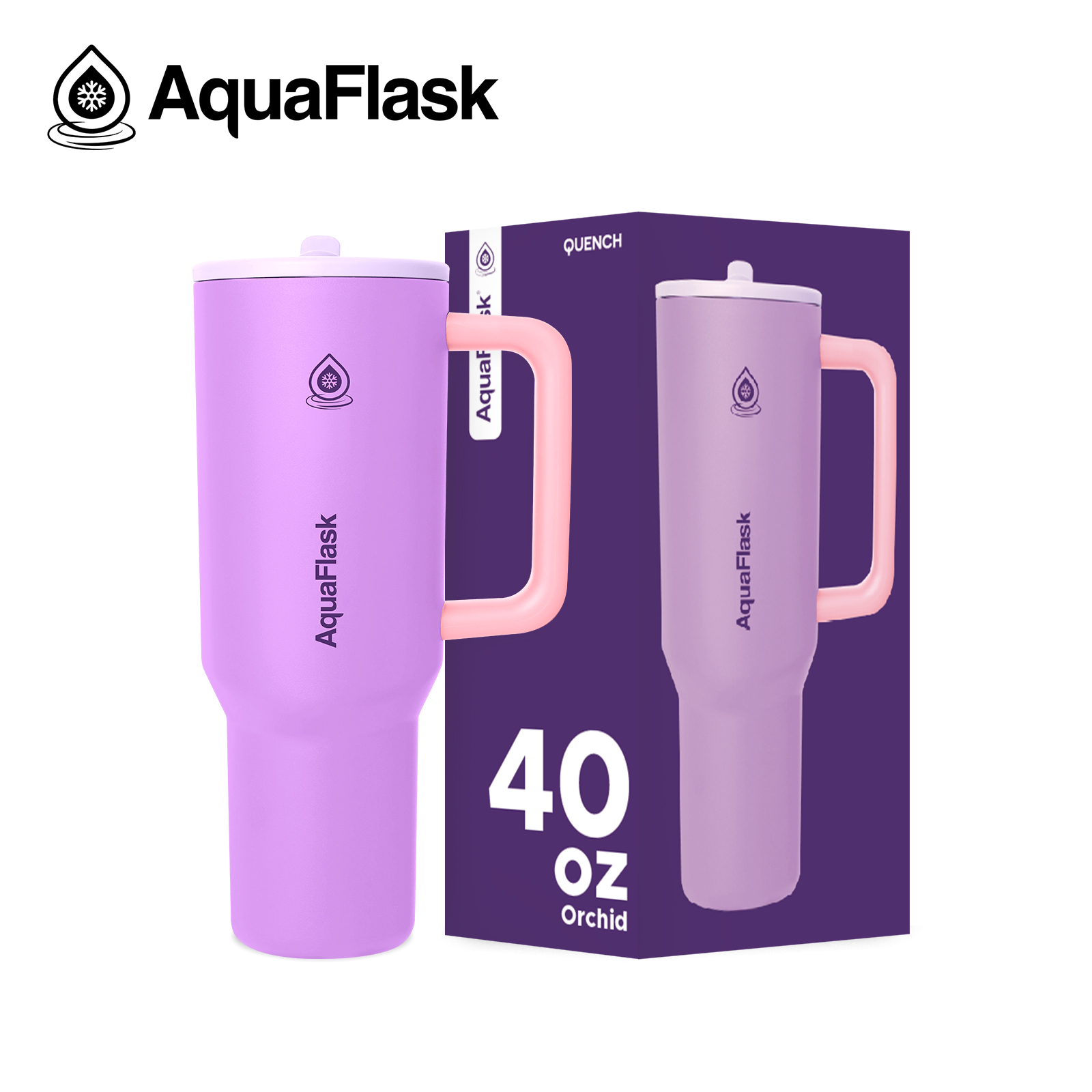 [ PRICE DROP ] AQUAFLASK Quench Collection 40oz With Silicon Boot ...