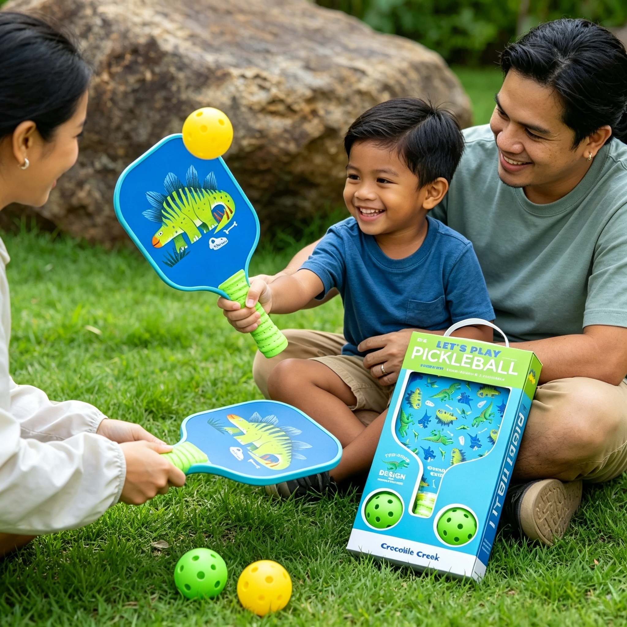 Kids Pickleball Set | 1 Fiberglass Paddle & 2 Pickleball Balls Kids ...