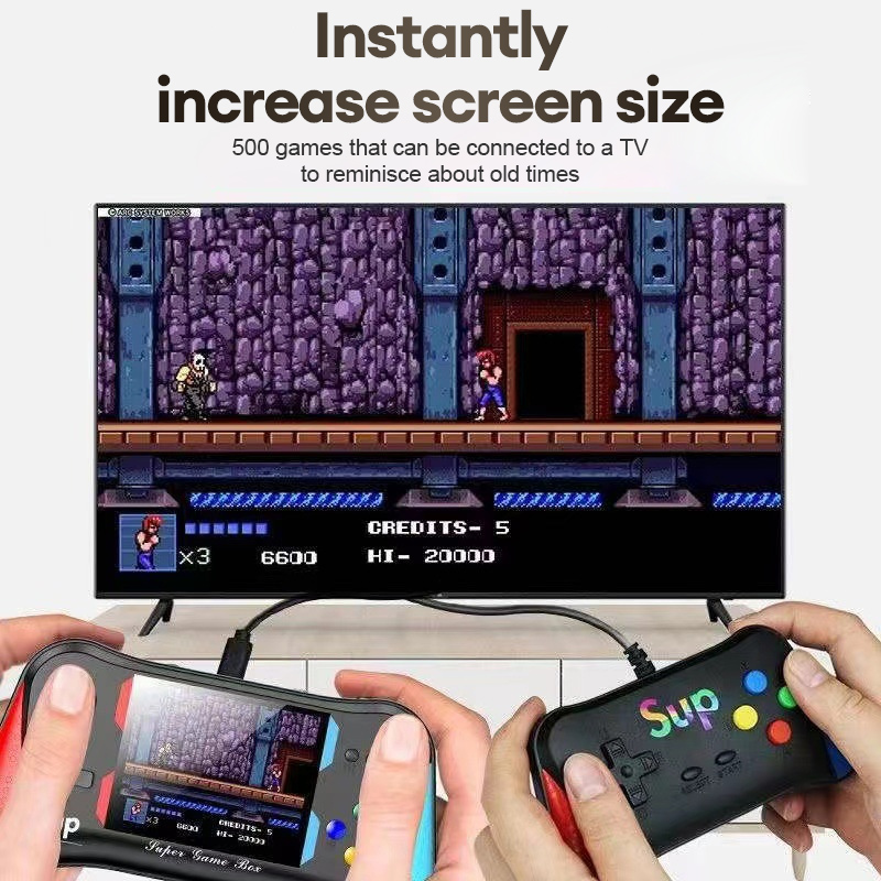 【AHL】500-in-1 Gameboy Handheld Game Console 2 Player TV Connect Retro ...