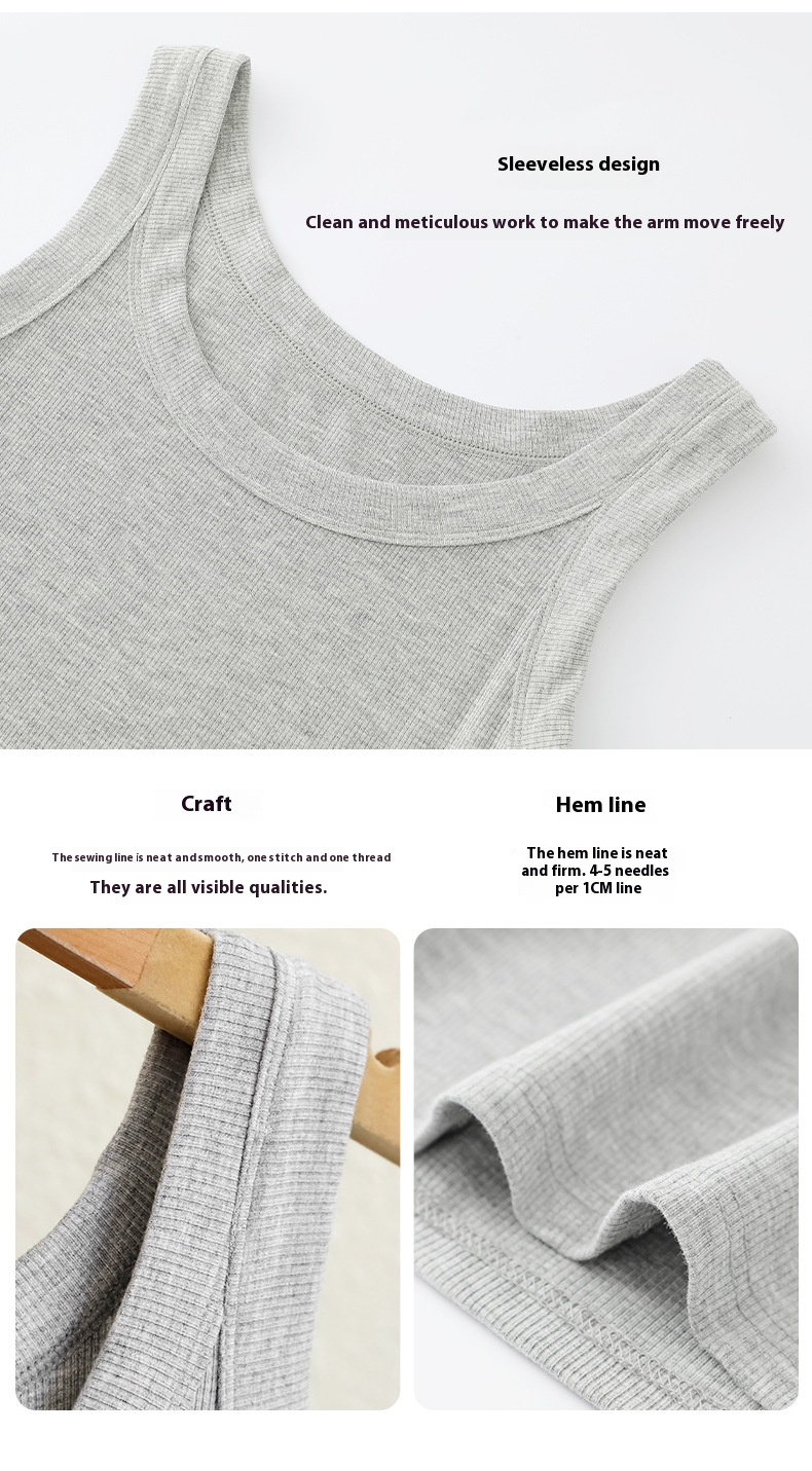 This top features built-in padding and a square neckline design with ...