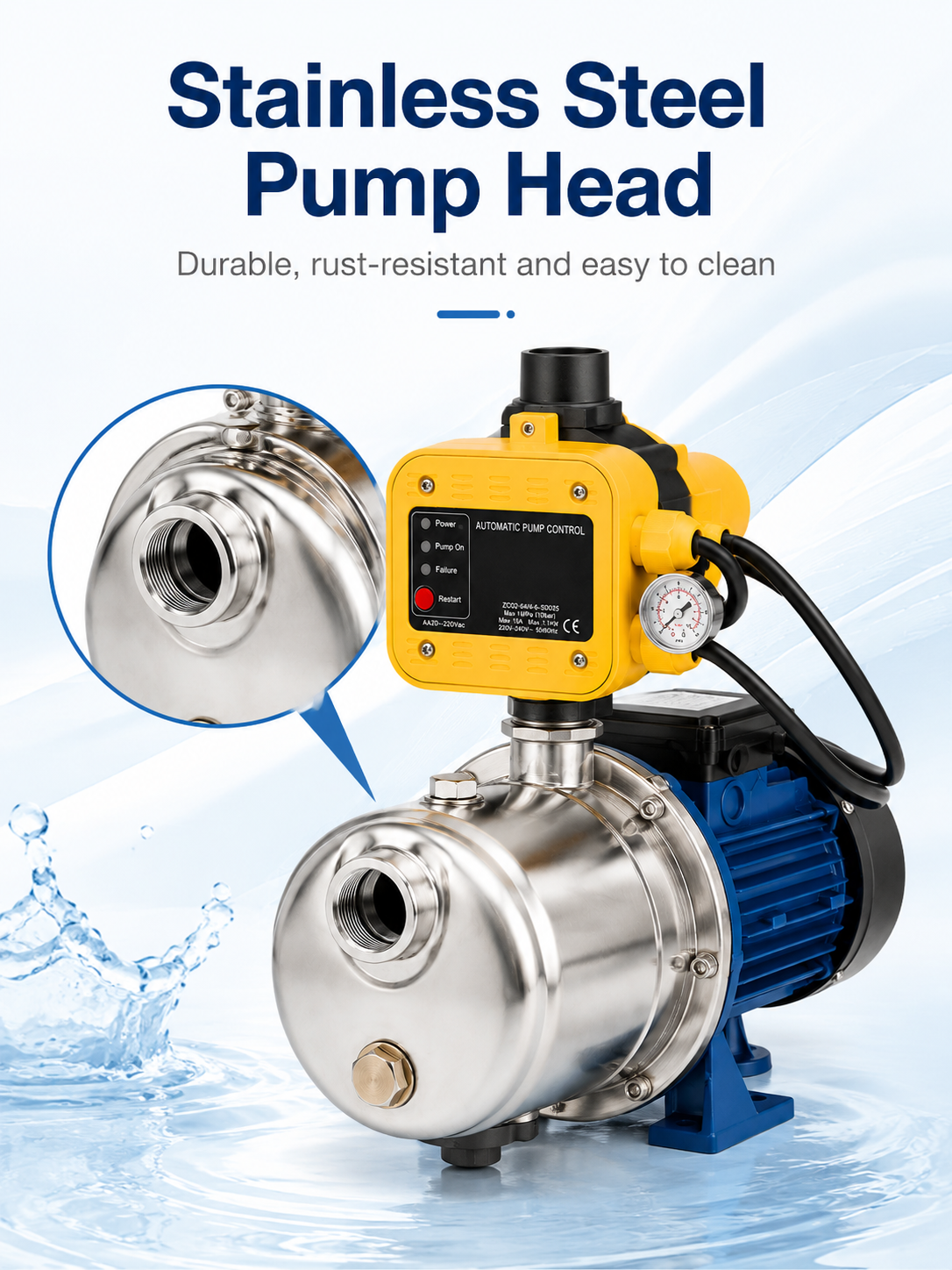 REAIM Jetmatic Automatic Water Pump Booster Pump Water Pressure ...