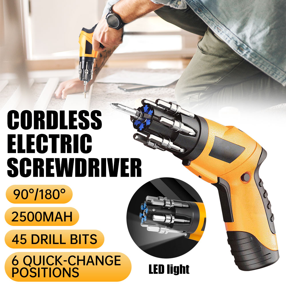 KSBS04 Cordless Electric Screwdriver in 2 different shapes with 6 quick ...