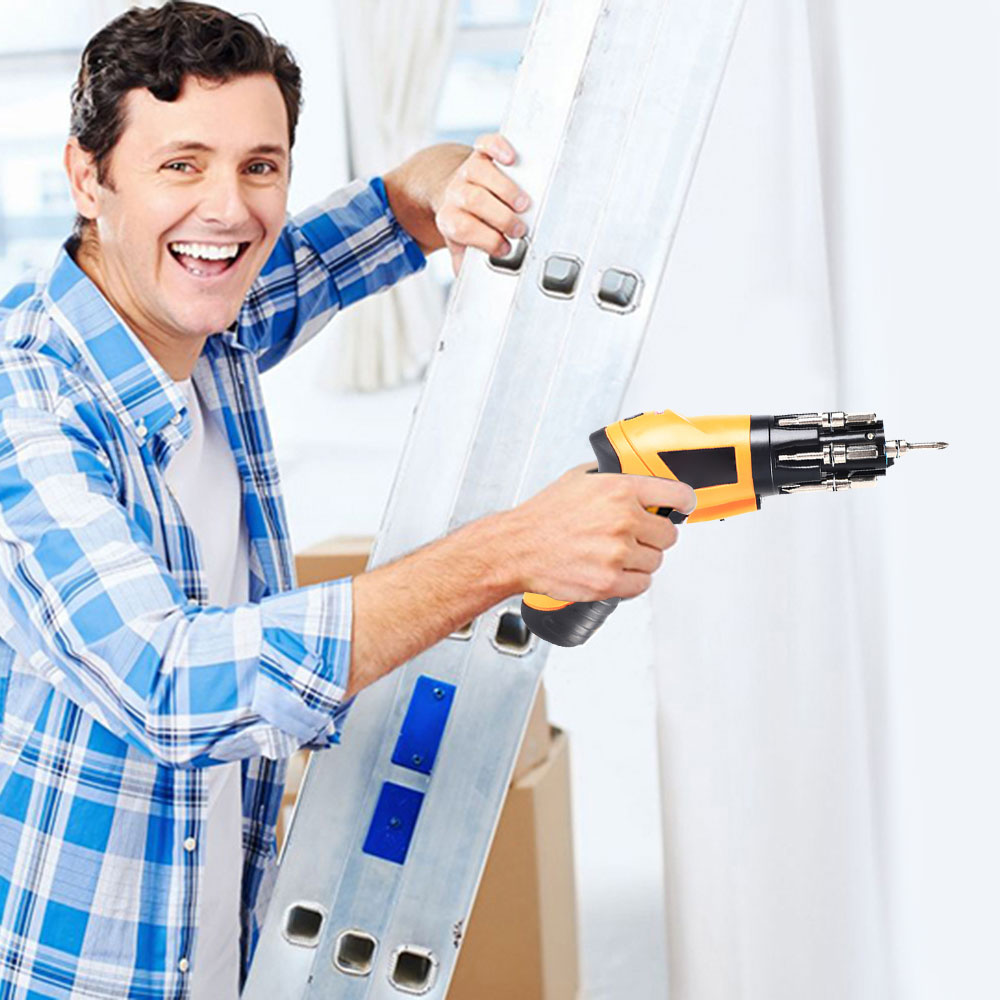 KSBS04 Cordless Electric Screwdriver in 2 different shapes with 6 quick ...