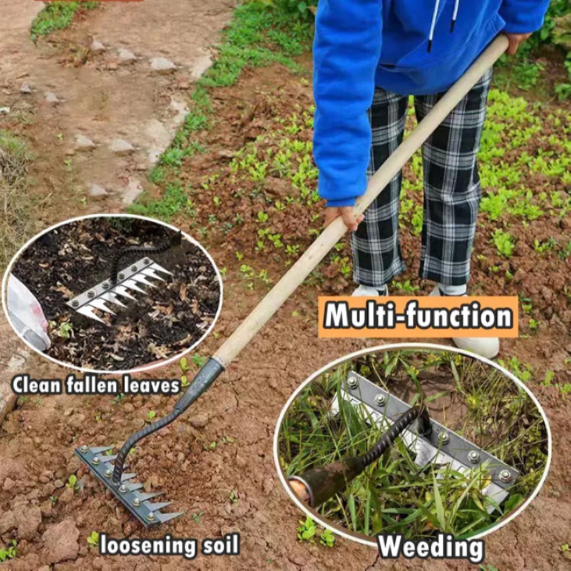 5/7/8 Tooth Weeding Hoe Rake Farm Tool Weeding ScarifierTools Tooth ...