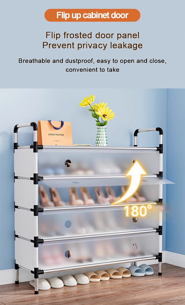 Komfy3-7 Layers Shoe Rack Organizer With Cover Dustproof Waterproof ...