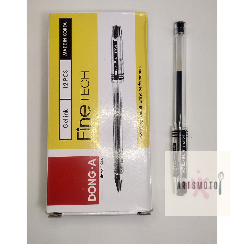 Dong-A Fine Tech Pen and Refill 0.3mm Black | Shopee Philippines