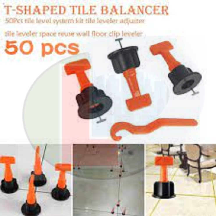 50pcs Set Tile Leveling System Tile Leveler Spacers Reusable Floor And Wall Tile Leveling Kit