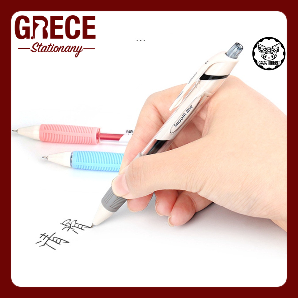 Smooth line retractable sign pen quick dry 0.5mm DS-120 | Shopee ...