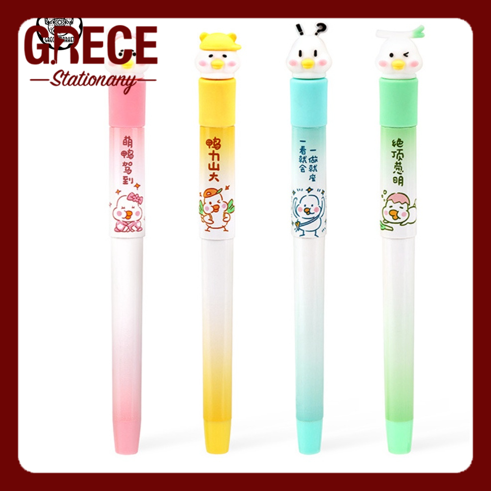 Erasable pen Cute Ducks character! Sign pen DIY cute pen | Shopee ...