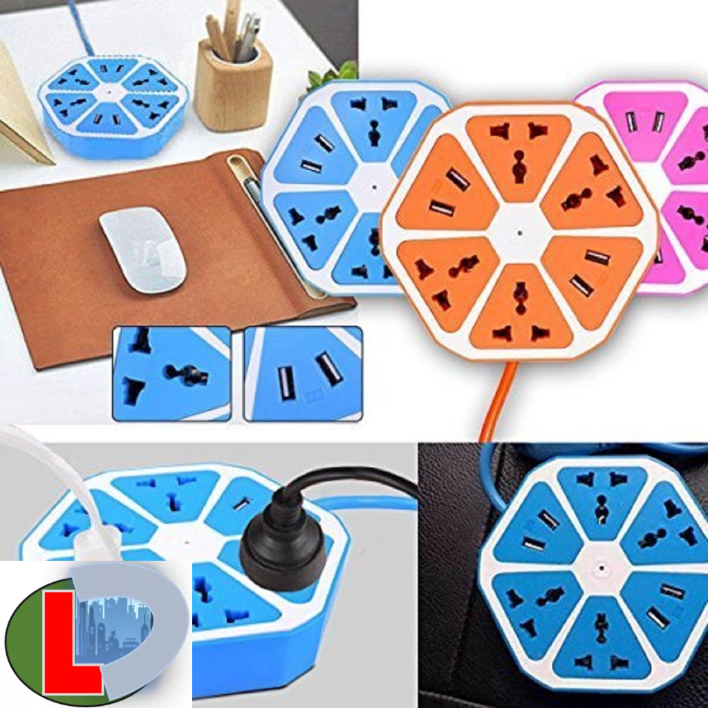 USB Extension Board Hexagon Electrical Extension Cord Power Socket-Z252 ...