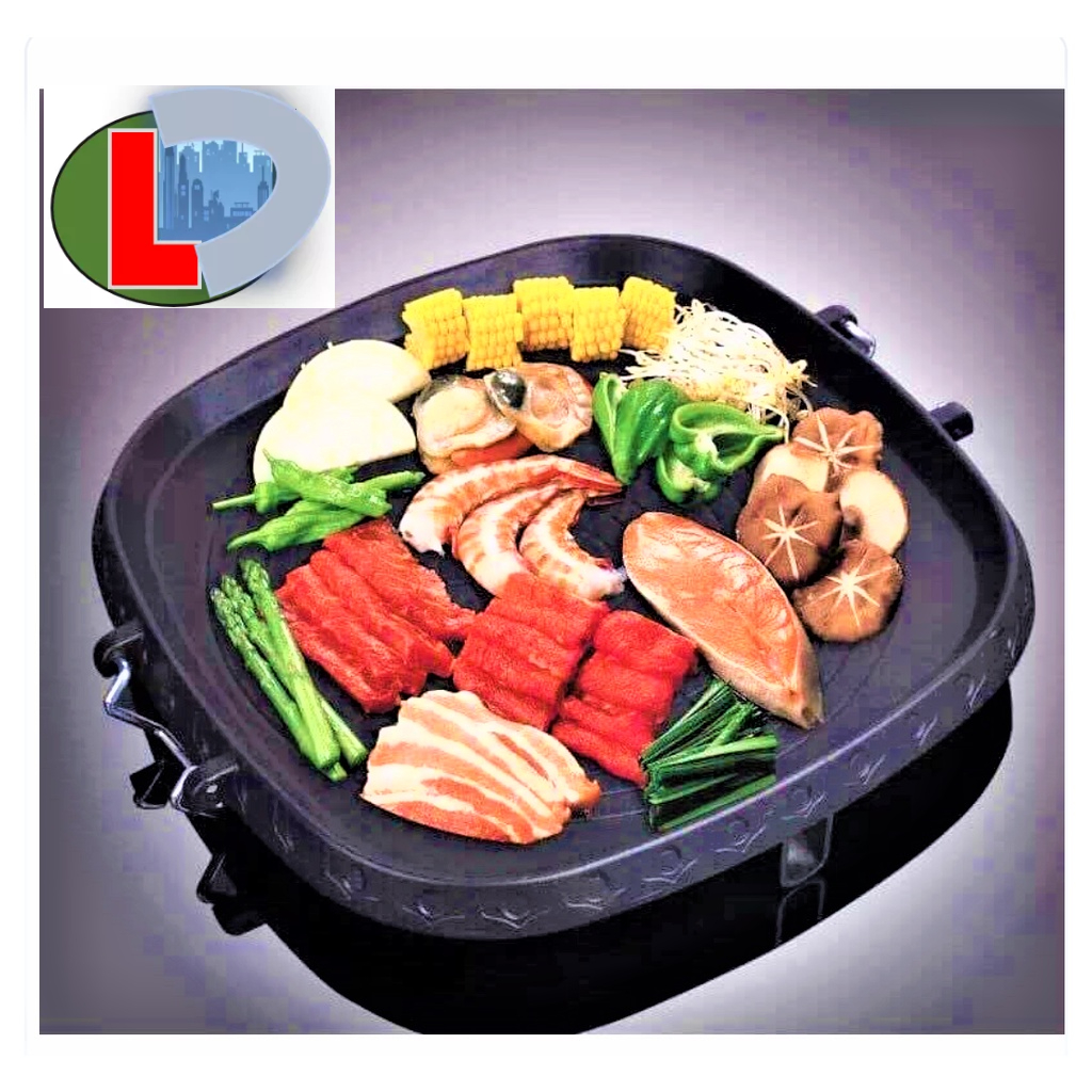 Hanaro Marble Platinum Coating korean Grill Square Multi Roaster BBQ ...