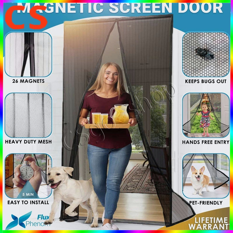 Anti-mosquito Magnetic Hands-free Screen Door Magnetic mosquito proof ...