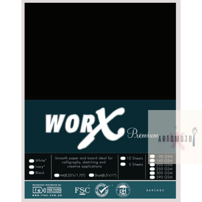 WORX Black Vellum Board 10sh per pack A4 140gsm | Shopee Philippines