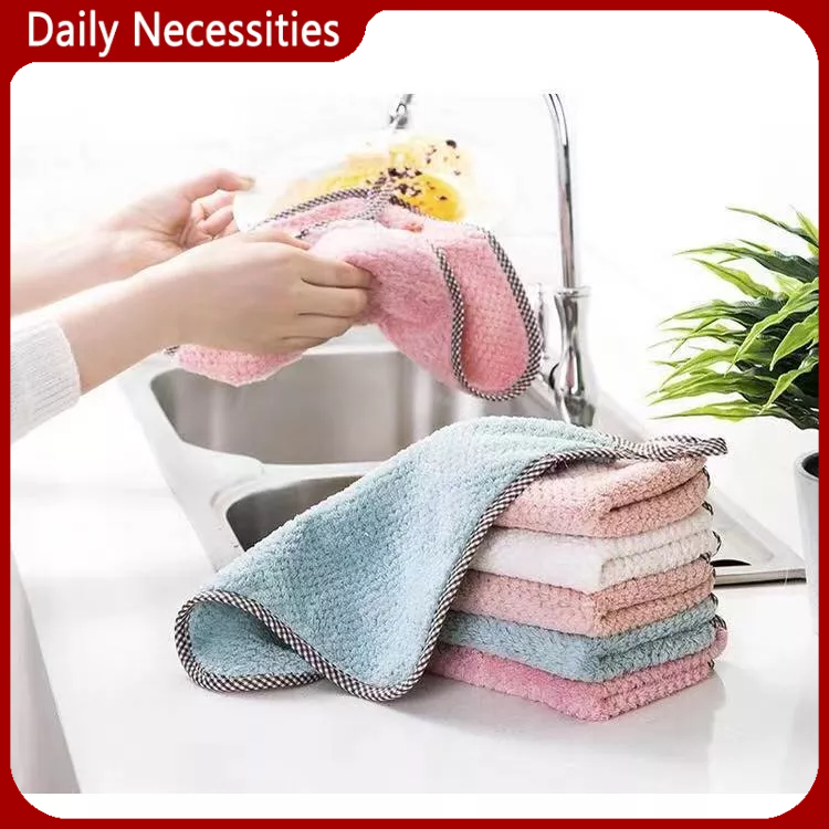 DN #Soft Kitchen Washing Dish Bowl Cloth Clean Hand Towel Kitchen ...