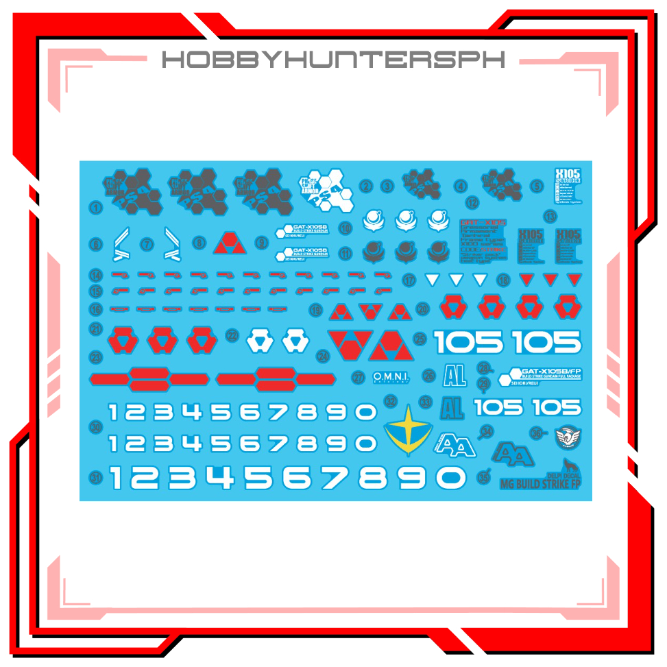 Delpi Decal MG Build Strike Waterslide Decals | Shopee Philippines